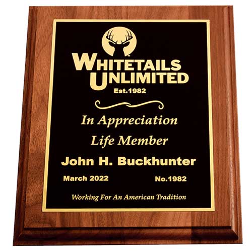 Life Member Plaque | Whitetails Unlimited